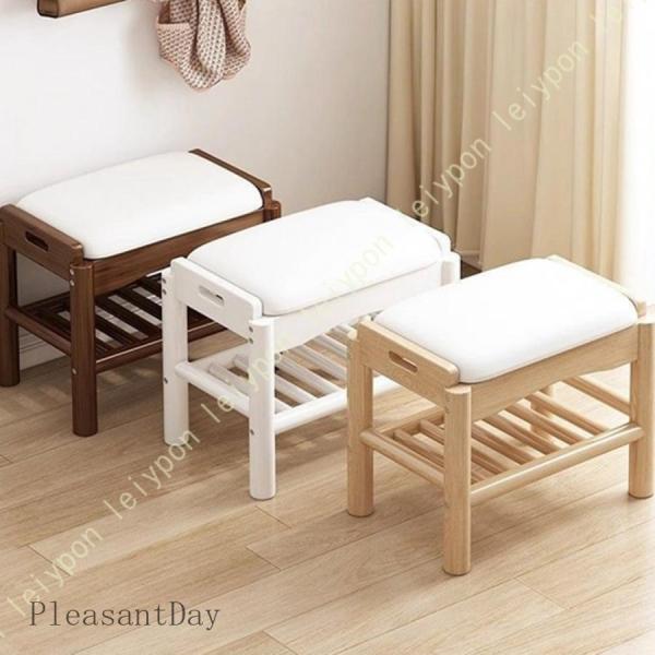 シューズラック 玄関ベンチ 収納ベンチ 玄関椅子 スツール 2段 木製■安定した座り心地座面が幅広でクッション入りのため快適にお座りいただけます!■収納スペースあり座面の下の棚は便利な収納スペースとしてご利用いただけます!靴や本などお好きな...