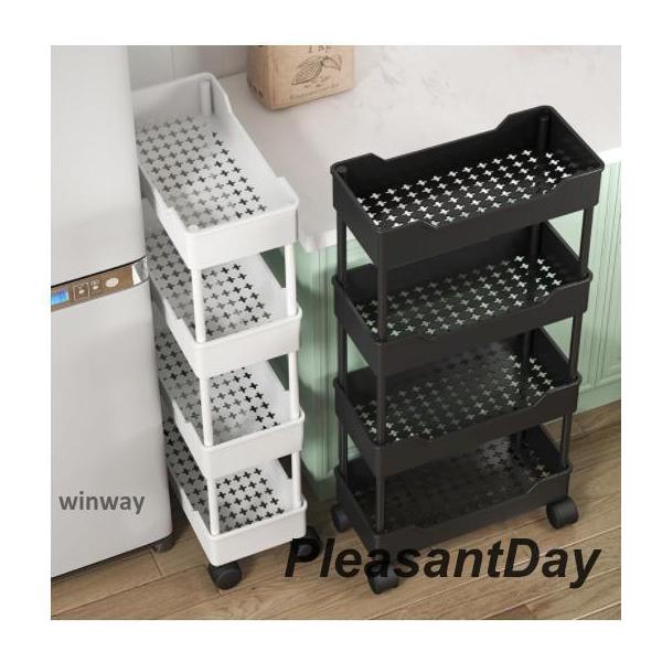 収納スペースの少ない場所で有効活用できるメッシュカートです。キッチンで保存食品、雑貨 小物などを収納したり、サニタリーでタオルや洗剤等を収納したり、様々なシーンで使用できます。スリムなカートですので、ちょっとした隙間の活用に便利です。工具不...