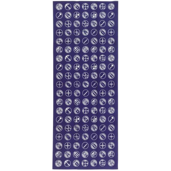 和手ぬぐい 海軍です。海軍の「官職区別章（下士官の抱桜葉、一等を表す桜花、各兵種のシンボルマークを構成）」がデザインされています。サイズ：長さ約90cm×幅約34cm素材：綿100%おしゃれ 男性用