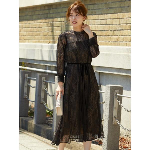 柔らかなラッセルレースを贅沢に使用した総レースのドレス。ウエストにベロアリボンを添えて上品さをプラスしました。ふわりと揺れるレースの裾が何ともエレガント。上品さとキュートな雰囲気をあわせ持つ、おしゃれなワンピースです。・ご利用用途親族 結婚...