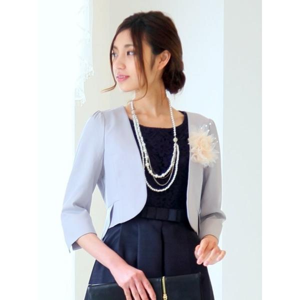 Rei PLIQUA 可愛らしいぺプラムジャケットボレロはシルエットが抜群です｜プリカ・ご利用用途親族 結婚式 冠婚葬祭 2次会 フォーマル 20代 30代 40代 50代 お宮参り 謝恩会 母親 ママ 上品 食事会 女子会 成人式 卒園式...