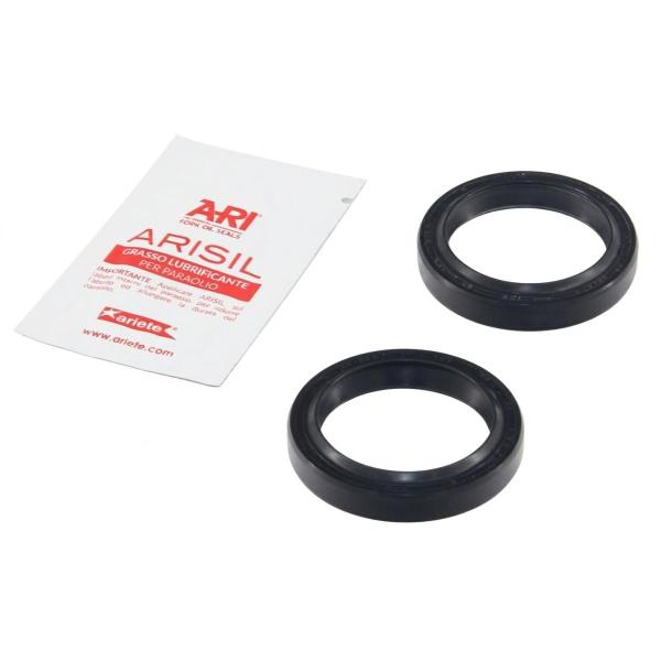 メーカー名：アリートメーカー品番：ARI.032通常フォークオイルシールにはNBRという素材が使われていますが、NBRよりさらに適した素材があります。それが『XNBR』です。高いシール性も持つこの素材は、対磨耗性でNBRの約3倍、対破断性で...