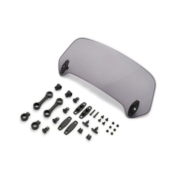 メーカー名：エムアールエーメーカー品番：40250661250432種類の進化したヒンジ構造により空力をコントロール。既存のスクリーンに装着することで、さらなる風防効果を得ることができます。販売備考：2種類のヒンジが付属【注】取付には穴あけ...