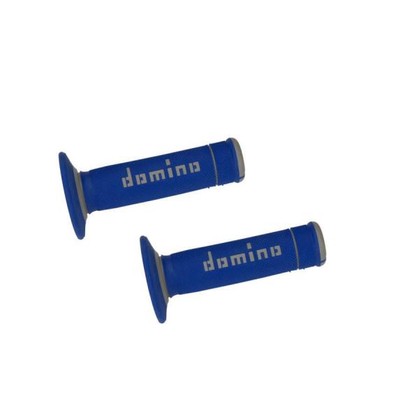 メーカー名：ドミノメーカー品番：A19041C5248販売備考：素材：サーモプラスチックゴム　エンドクローズタイプ色[カラー]：ブルーXグレー材質[素材]：サーモプラスチックゴムサイズ：118mmタイプ：オフロードタイプ内径：［右／左］ 2...