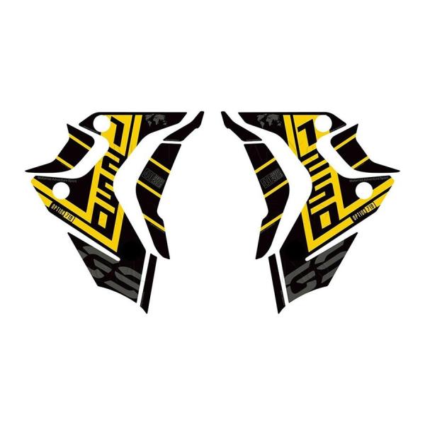 メーカー名：モトグラフィックスメーカー品番：MT-BRG001KOカタログ品番：P108-3897販売備考：キャンセル不可商品です。Number Board Decal Protector ブラックwithグレー&amp;イエロー適合情報：...