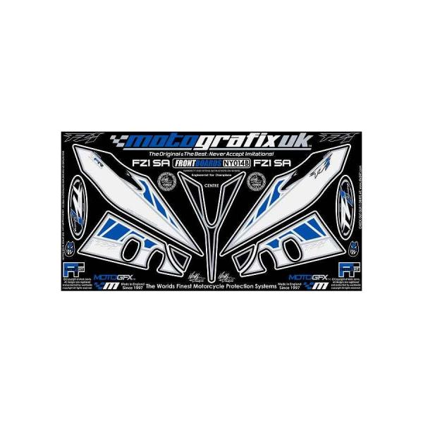 メーカー名：モトグラフィックスメーカー品番：MT-NY014Bカタログ品番：P084-0702販売備考：キャンセル不可商品です。FRONT BODY PAD ホワイト/ブルー適合情報：ヤマハ[YAMAHA] FZ1 FAZER [フェザー ...