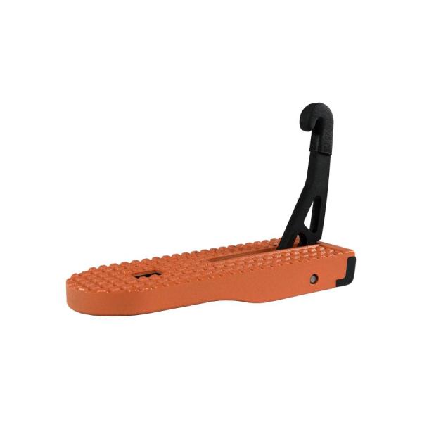 メーカー名：ライトラインギアメーカー品番：100662車のドアストライカーに引っ掛けて使用するスチール製ドアステップ。車体への傷付きを防止する保護ラバーパッド付き。フック角度が2ポジションあり、リアドアストライカー付近の斜めになった面でもス...