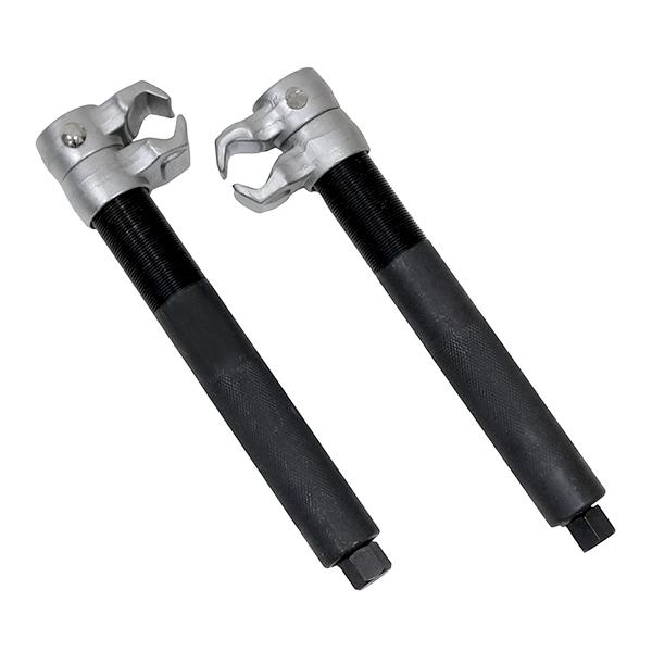 お得な2本セットでの販売!!インパクトレンチを使用して作業出来るコイルスプリングコンプレッサーです。クランプ能力は約25mm〜280mmで 普通自動車から軽自動車まで幅広く対応しております！※一部、特殊な車両　輸入車等には使用できない場合も...