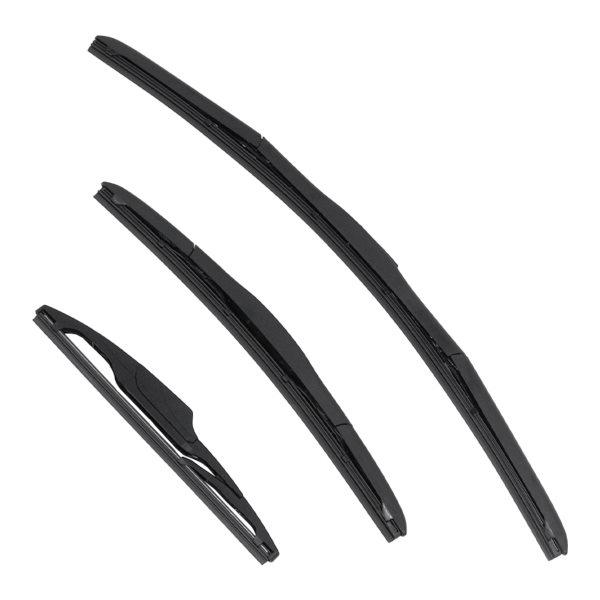 純正交換タイプ ワイパー3本セットです！グラファイトより長持ちのフッ素樹脂（PTFE）コートラバー採用拭きムラのない安定したふき取りが可能です！ムラが出てきたり、色あせの際の交換用に！※お車のモデル、年式等によってサイズが異なる場合がござい...