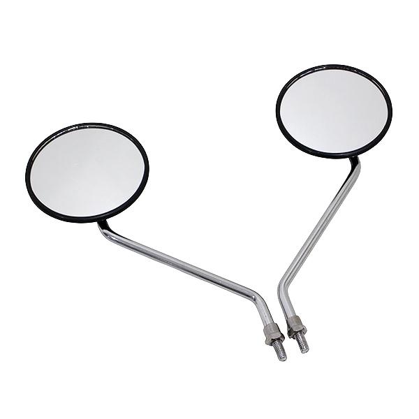 ホンダ 原付 スクーター 黒丸 メッキステー 丸型ミラー 8mm ブラック 正ネジ バイク用 バックミラーの出品となります。カブなどの定番ミラー、モンキーやゴリラにもご使用いただけます！ミラーを変えるだけで気分も一新！大きな傷や、割れてしま...