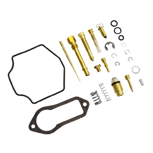 燃料漏れ、オーバーフローや調子が悪い場合のオーバーホールキットとなります。ゴム劣化、2次エアの吸い込み等でお困りの方に！キャブレター専門工場にて高精度で製作しています。ネジのトルクやゴムパーツのフィッティング、ワッシャーの順番、しめ込むトル...