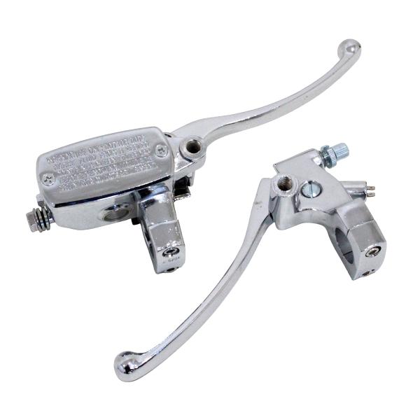 補修用におすすめです。ハンドル径25mmの車種でしたら装着可能です。サイズ（約）クラッチ側全長20cmマスター側全長28cmレバー長さ16cmマスターシリンダーホースボルト径10mmピストン径14mmミラーネジ左右10mm正ハンドル径：25...