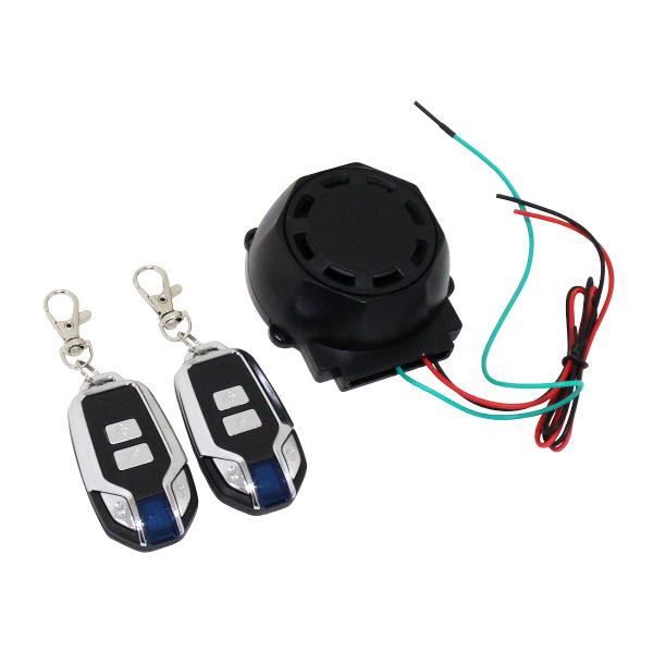 115〜120のdB大警報！12V対応。防水設計で耐久性に優れております。5段階の感度調整によりワンタッチトリガからキートリガまで必要に応じて簡単に設定可能です。