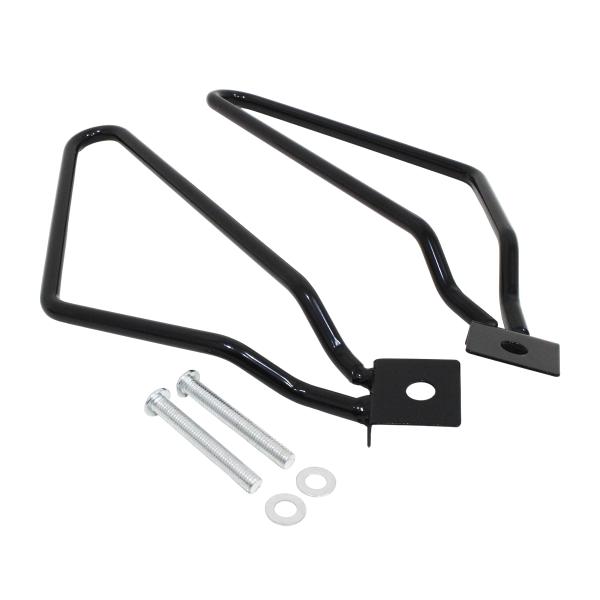 汎用タイプのブラケットで国産車、輸入車問わずサイズが合えば様々な車種に対応し、ボルト1本で取り付けることが可能です。バイク用のサイドバッグ、シートバッグ等を車体に直接触れることなく取付できます。※ご購入前に必ず商品形状をご確認ください。全長...