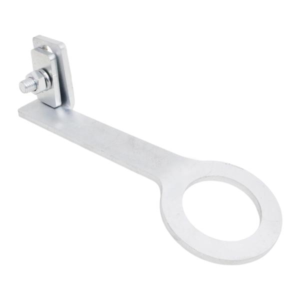 フロントの牽引フックです。ノーマルバンパー用ですが、ショートバンパーにも対応しております。メーカー：スズキ車種：エブリィ型式：DA17V DA17W材質：スチール製セット内容：本体 / ボルト類