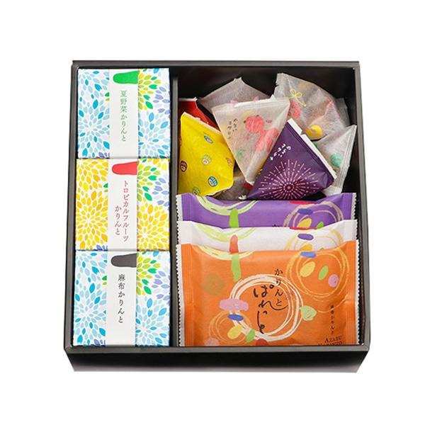 商品名 かりんとセレクト14入（夏）[AZ650N] 特定原材料28品目 小麦、乳成分、落花生、大豆、胡麻、りんご、バナナ 内容量 14入り（キューブ3箱＋ぱれっと3袋＋いろは8袋） ・キューブ3箱：夏野菜かりんと、トロピカルフルーツかりん...