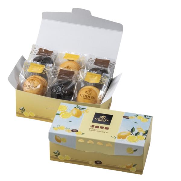 ベルギー産のチョコレートと発酵バターを練りこみしっとりと焼き上げたドーム型のバームクーヘン。定番の「ショコラ」と期間限定フレーバー「瀬戸内レモンバター」をレモンのイラストが華やかなパッケージに詰め合わせました。※瀬戸内レモンバター：瀬戸内レ...