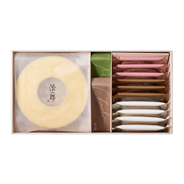 内容：バウムクーヘン（高さ約4cm） 1個・ガトーショコラ 2個（チョコレート1個 / 抹茶1個）・ビスコット 10枚（シュガー4枚 / ショコラ3枚 / ラズベリー3枚）