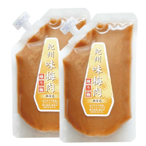 紀州味梅肉(練り梅)無着色 180g×2【ゆうメール便・日時指定不可】