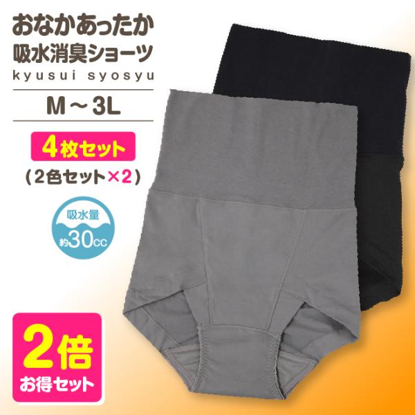 【商品名】【2枚組】失禁ショーツ 女性用 スタイルセレブリティ吸水ショーツ ハラマキタイプ 保温 裏起毛 軽失禁対応〜薄型吸水部が水分を素早く掴んで逃がさないQuickValveControl構造（QVC）〜【吸水量】《軽・中失禁対応》加圧...