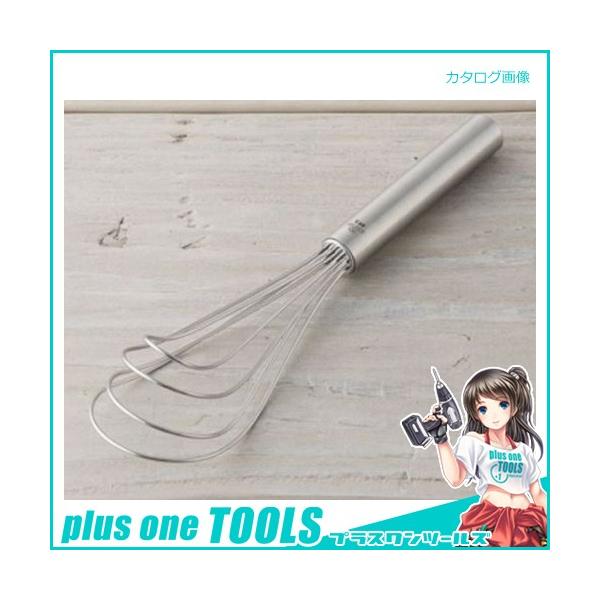 【メーカー名】●貝印【特長】●ホワイトソースなどの粘度のあるものを、こそぎながら混ぜるのに最適。●フラットワイヤー形状。【仕様】●サイズ：295X80X50(mm)●サイズ：100g●材質：金属部：ステンレススチール/ハンドル内部品：ポリプ...