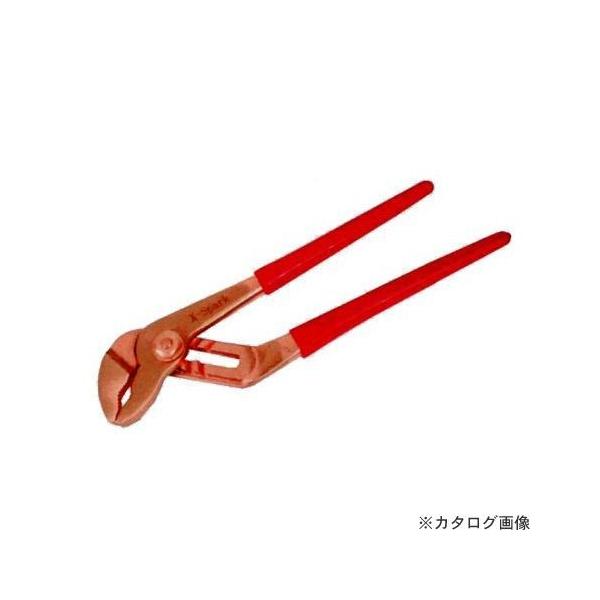 【メーカー】●（株）ハマコＳ．Ｓ【品名】●防爆ウォーターポンププライヤー（250mm）CBWP-250【特長】●パイプや丸棒等をつかむ作業に最適です。【用途】●火花による爆発危険箇所及び磁気を嫌う作業場で使用します。【材質・仕上げ】●ベリリ...