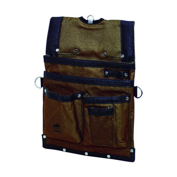 【メーカー】●（株）基陽【仕様】●形状：ネイルバッグ薄型2段●色：ブラウン●幅(mm)：280●奥行(mm)：110●高さ(mm)：360●ベルト通し幅(mm)：60●ベルト通し幅：60mm●ネイルバッグ●ポケット2段タイプ【材質・仕上げ】...