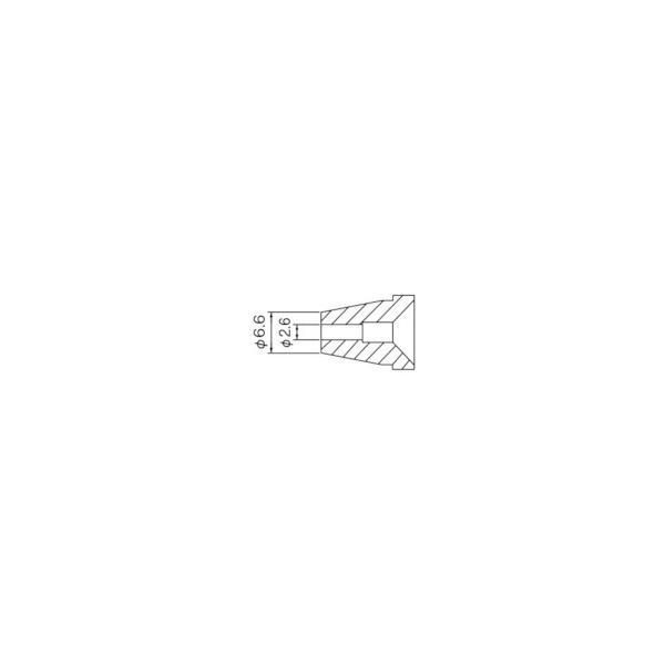 【メーカー】●白光（株）【仕様】●内径(mm)：2.6●外径(mm)：6.6●白光　ノズル／2.6mm【質量】●5.700G