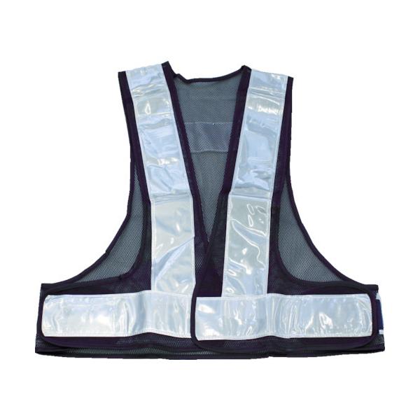 【メーカー】●トラスコ中山（株）【仕様】●色：紺/シルバー反射●着丈(cm)：60●胴周り(cm)：100〜125●サイズ：フリー●反射材：幅70mm●胴周り寸法：100〜125cm【材質・仕上げ】●本体：ポリエステル100％●反射材：PV...