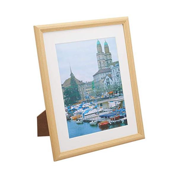 1枚・木地 A4 407338・・Color:木地Size:A4Style:1枚・前面板には透明PET板(厚さ0.4mm)を採用。軽量で、破損を防ぐことができます。・木製・厚手Vカットマット台紙(厚さ1.0mm)・額縁外寸: W378×H3...