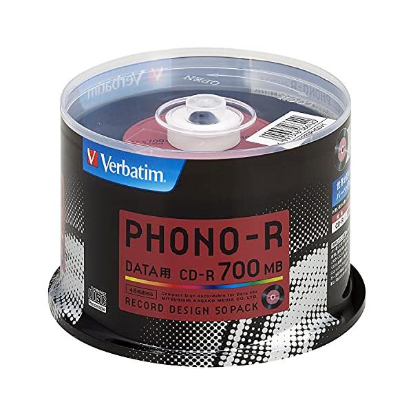 1.単品レコード レーベル/-/SR80PH50V1・パッケージ個数:1・品種:データ用 CD-R・容量:700MB・1回記録用・盤面印刷:×（レコードデザイン）・倍速:48倍速、ケース:スピンドルケース、入り数:50枚