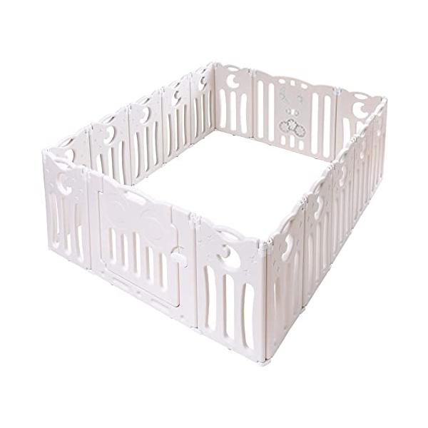 ・ホワイト 16個 (x 1) ・・Color:ホワイト・対象年齢：6か月〜3歳半頃まで・商品サイズ（cm）　四角の時：幅約150×奥行約190×高さ約64　折り畳み時：厚さ約32・商品重量：約15kg・材質：ポリエチレン・ABS・TPR・...