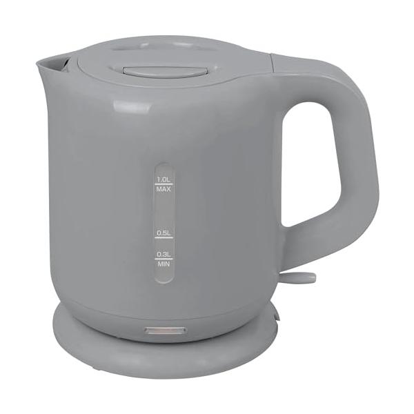 グレー/1 L/DKE-100(H)・Color:グレーSize:1 L・パッケージ個数:1・【1200Wハイパワー】1200Wのハイパワーで満水時でも約5分半でお湯が沸かせ、コーヒーや紅茶など、飲みたいと思ったときにすぐお湯を沸かしてくれ...
