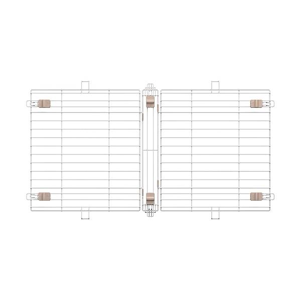 屋根・ライトナチュラル 中型犬用 PWSY-1260V・・Color:ライトナチュラル・商品サイズ（cm）：幅約115.5×奥行約63.0・重量：約2.62kg・適合犬サイズ（目安）：小型犬、中型犬・主要材質／線材：スチール（エポキシ粉体塗...