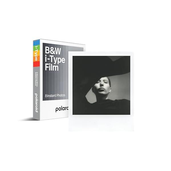 B&amp;W White Frameホワイト/8 Photos/6001・Size:8 PhotosStyle:B&amp;W White Frame・パッケージ個数:1・Polaroid i-Typeカメラに使用できる専用 モノクロイン...