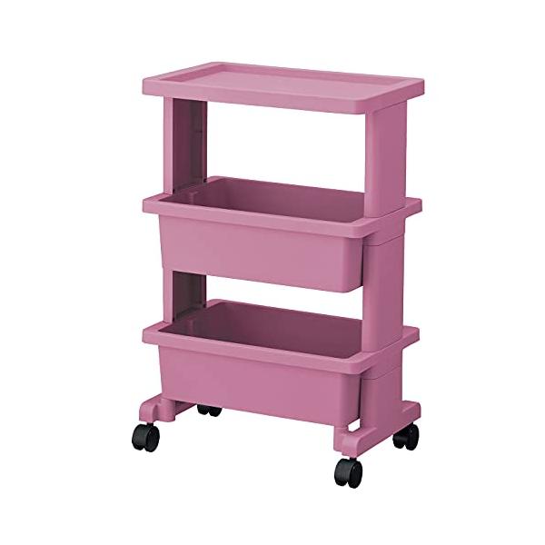 2)ミニテーブルタイプ・ピンクグレー 2)ミニテーブルタイプ ピンクグレー・・Color:ピンクグレーStyle:2)ミニテーブルタイプ・原産国:日本・商品サイズ(約):幅40×奥行25×高さ62.5cm・収納カゴ:幅32×奥行21.4×高...