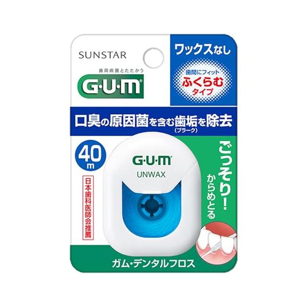 アンワックス・ふくらむタイプ(単品)-/40m/-・Style:アンワックス・ふくらむタイプ(単品)・パッケージ個数:1・内容量:40m・サイズ:70*100*22(mm)・水分を含むと拡がる、歯間に挿入しやすくプラーク除去効果の高いデンタ...