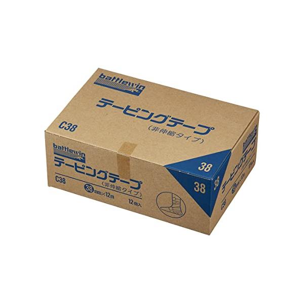 12巻入り・ホワイト 38mm幅 C-38・・Size:38mm幅PatternName:大容量タイプ・【捻挫・足首・膝などの関節可動域の制限や固定に】スポーツ傷害の予防、応急手当て、再発防止など幅広くご使用いただけます。・【非伸縮タイプ】...