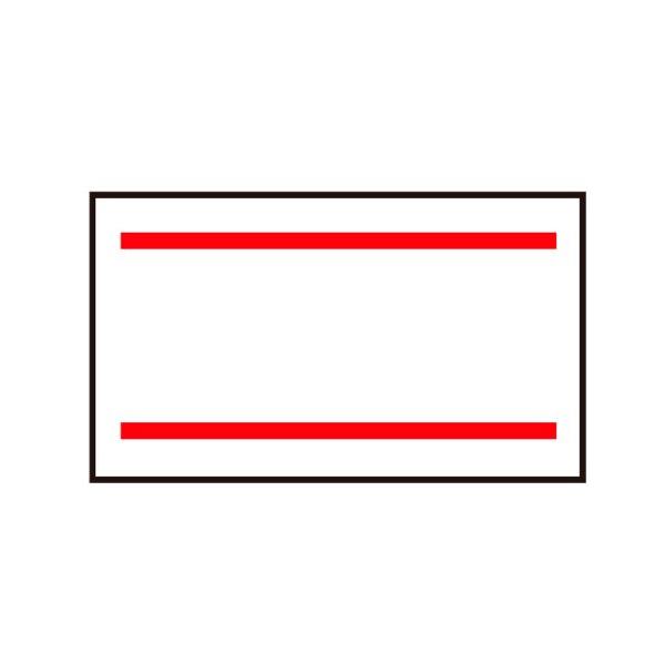 ・レッド  011999042・■メーカー品 011999042・■ハンドラベラーPB-1用 専用ラベル(1 000枚×10巻)・■赤二本線 / 強粘 / 10.4mm×18.0mm