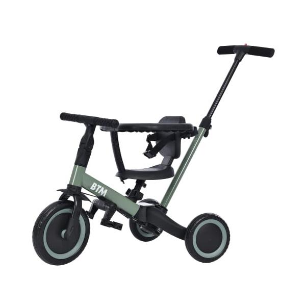 4in1マットグリーン/71*51*53/-・Color:マットグリーンStyle:4in1・三輪車サイズ：71*51*52CM，ハンドルの高さ：47.2-50.2CM，サドルの高さ：32-35CM，サドルのサイズ：22*13.5CM 材質...