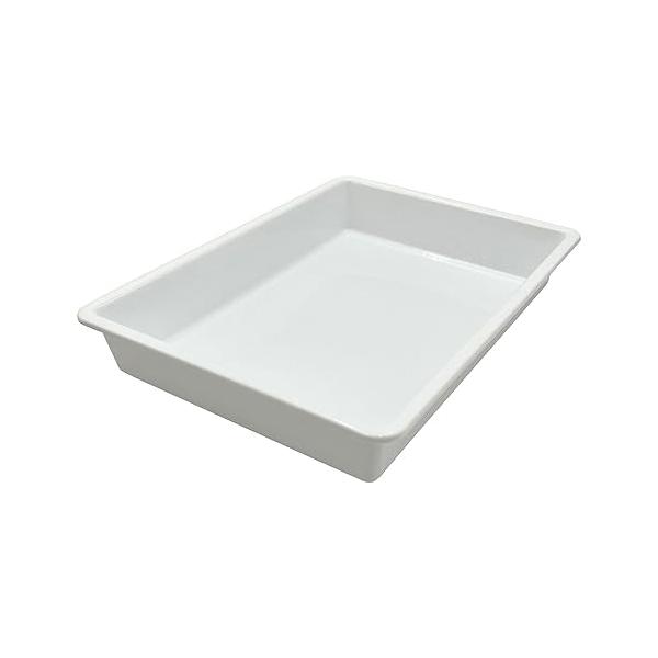 シンプルなプラスチック製トレイホワイト/上部外寸法 : 320×230×52mm/1-4618-01・Size:上部外寸法 : 320×230×52mm・パッケージ個数:1・※事業者向け商品です※・入数 1個・使い勝手の良いPP製バットです...