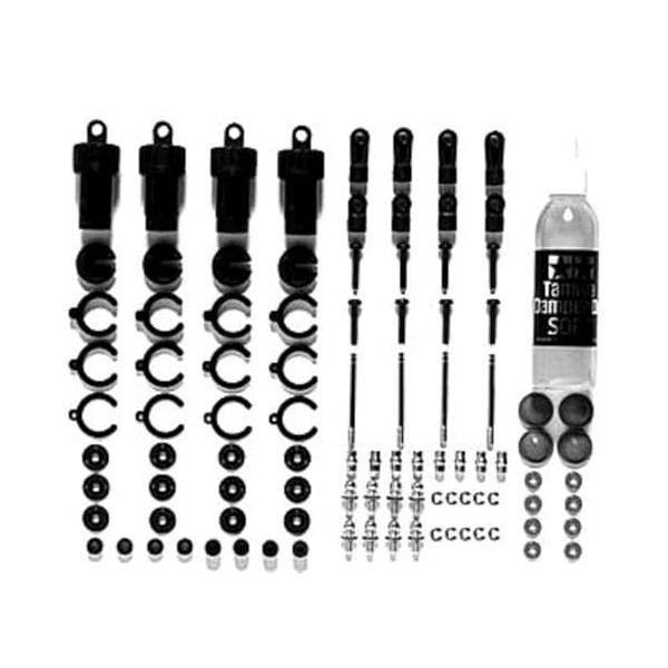 ブラック/ワンサイズ/300053619・パッケージ個数:1・CVA MINI SHOCK UNIT CYLINDER (4PCS.)・RCカーの性能アップやセッティングに・TT-01シャーシのキットに標準装備されているフリクションダンパー...