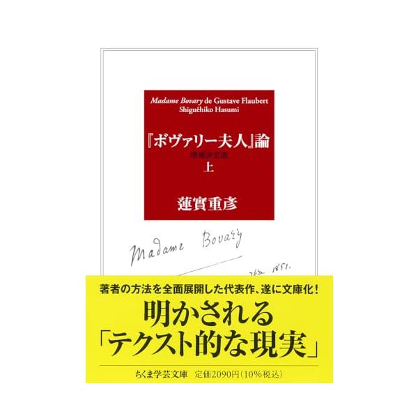 著者の方法を全面展開した代表作、遂に文庫化！ 明かされる「テクスト的な現実」  どこまでもその「テクスト的な現実」に即して『ボヴァリー夫人』を読解すること――。それによって作品は驚くほど豊かな相貌を見せることになろう。  === 「何も書か...