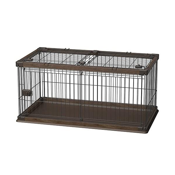 本体・ウォールナット 中型犬用 PWSR-1260LV・・Color:ウォールナット・商品サイズ（cm）／外寸：幅約120×奥行約66.5×高さ約55.5／内寸：幅約108.5×奥行約54.5／入口寸法：幅約48.5×高さ約42・重量：約1...