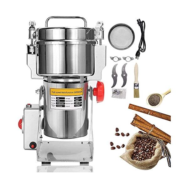 家庭用・ホワイト 700g MQ-164・【容量】：700ｇ（田七など硬いものは300ｇ〜500ｇ）・【適用】：ペッパー/ミル/ヤマイモ/八角/ローリエ/ちんぴ/穀類/三七人参/真珠/マカ/飼料など・【安全性】：作業中モータを燃やさないよう...