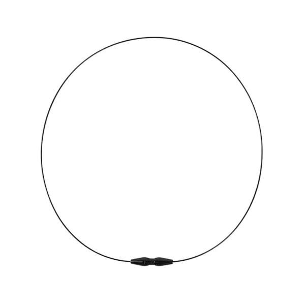 ワイヤーブラック/50cm/0223TG904053・Color:ブラックSize:50cm・パッケージ個数:1・素材：本体/ステンレス、ナイロン 留め具/アルミ、ウレタン・性別：男性/女性・サイズ：50cm・カラー：ブラック・技術：メタックス
