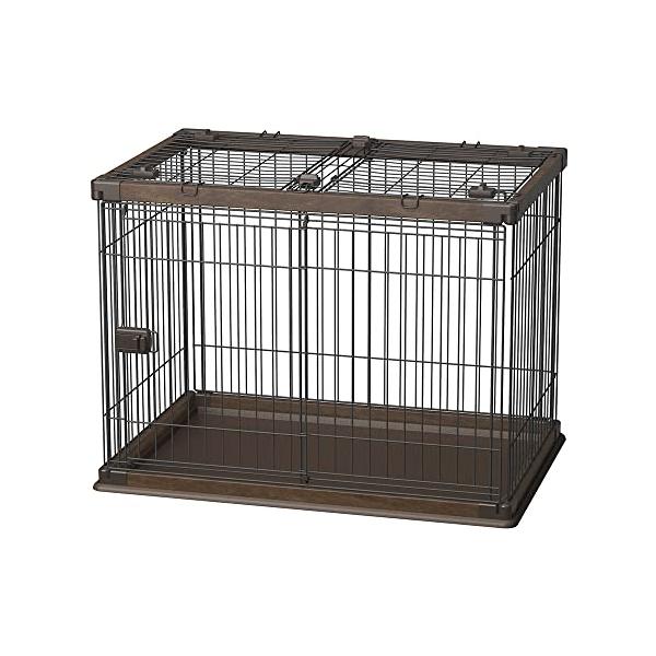 本体・ウォールナット 小型犬用 PWSR-960V・・Color:ウォールナット・商品サイズ（cm）／外寸：幅約97.5×奥行約66.5×高さ約71.0／内寸：幅約85.5×奥行約54.5／入口寸法：幅約37.0×高さ約57.5・重量：約1...