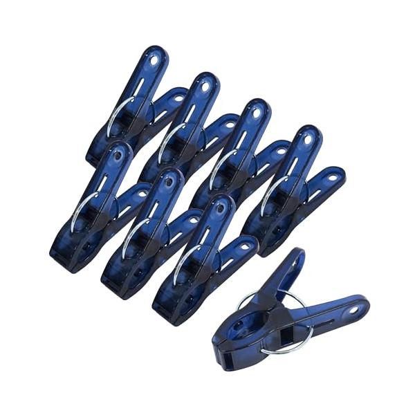 プラスチックダークブルー/小/20357・Shape:ハンガーまるごとピンチ 8P・パッケージ個数:1・商品サイズ：4.3×1.4×6cm　8個入・ピンチがすぐ「取れる」「壊れる」とお困りのあなたにおすすめです。・耐久性に優れたポリカーポネ...