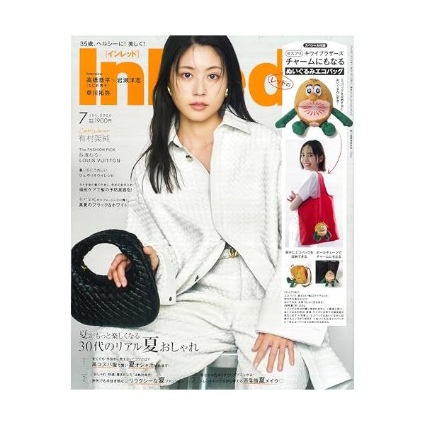 『InRed』7月号の特別付録は、 ゼスプリ ルビーレッドキウイモチーフの「キウイブラザーズ レッドのぬいぐるみエコバッグ」。 昨年人気だったグリーンに続き、今年はレッドが登場！ ルビーレッドは、真っ赤な果肉が美しいキウイフルーツ。 完熟ベ...