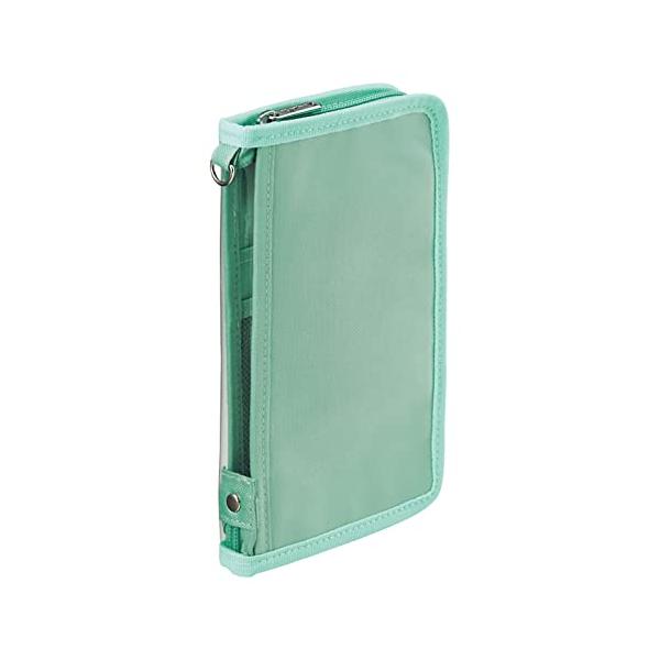 ポーチミニ・ミントグリーン ミニ A3301-19・・Color:ミントグリーンStyle:ポーチミニ・【商品】透明シートをデコレーションして自分だけのポーチが作れます・【ポケット】トレカや会員証が入るカードポケット・【機能】缶バッジが付け...
